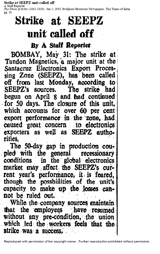 News Cutouts | SEEPZ SPECIAL ECONOMIC ZONE